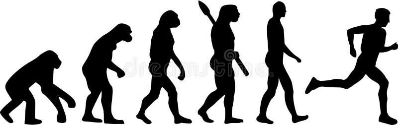 Runner Marathon Evolution stock vector. Illustration of evolution ...
