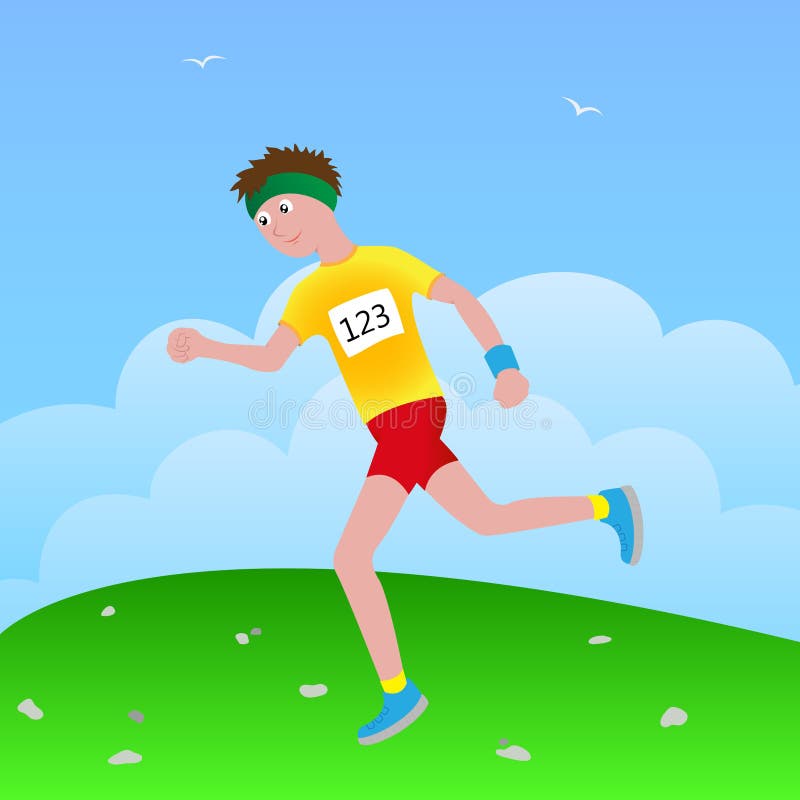 Runner stock vector. Illustration of competitor, outdoor - 45391871