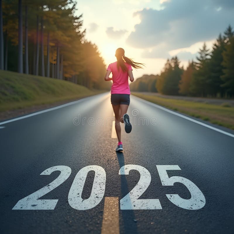Road Runner with Numbers 2025 Stock Photo - Image of jogger ...