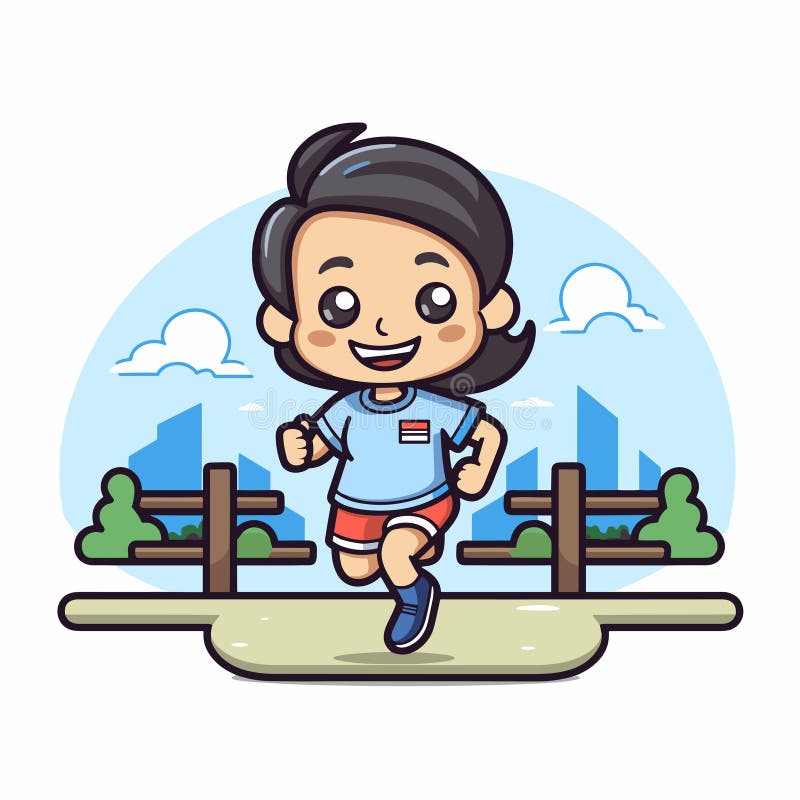 Runner Hand-drawn Illustration. Runner. Vector Doodle Style Cartoon ...