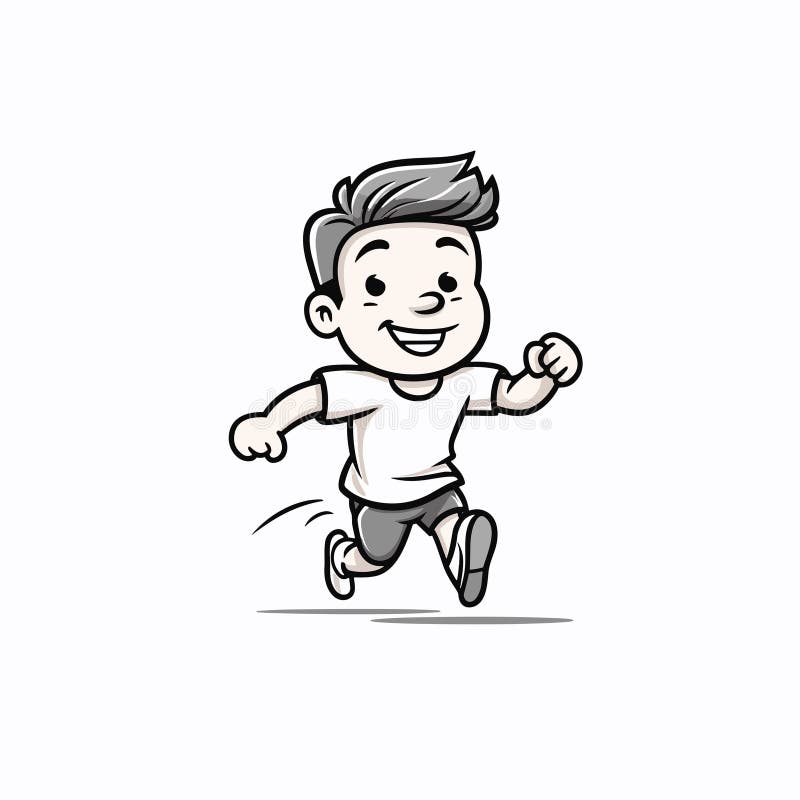 Runner Hand-drawn Illustration. Runner. Vector Doodle Style Cartoon ...