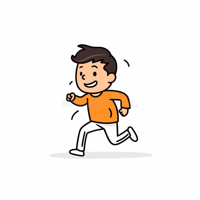Runner Hand-drawn Illustration. Runner. Vector Doodle Style Cartoon ...