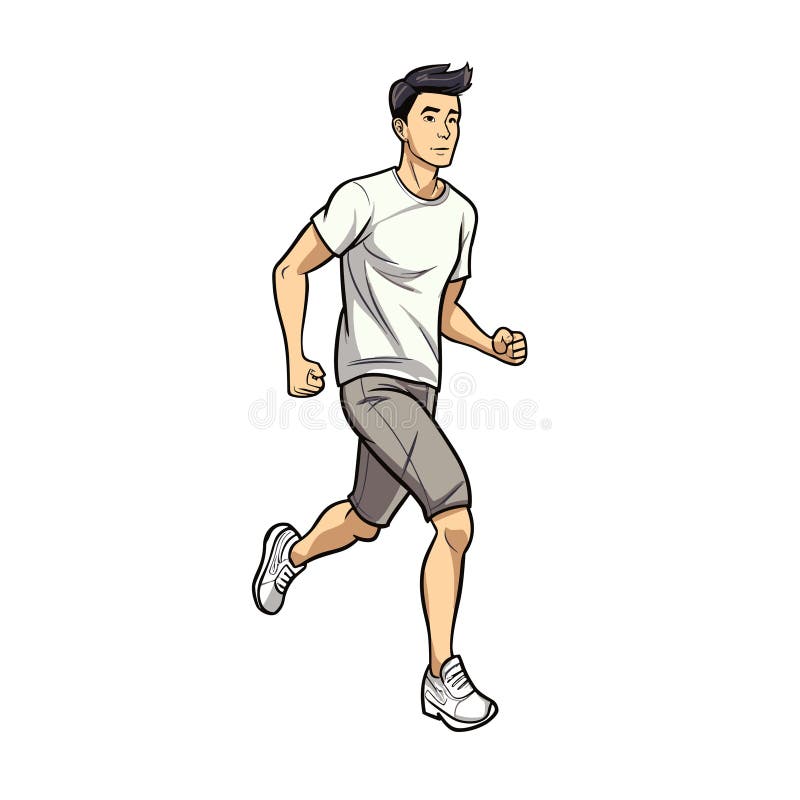 Runner Hand-drawn Illustration. Runner. Vector Doodle Style Cartoon ...