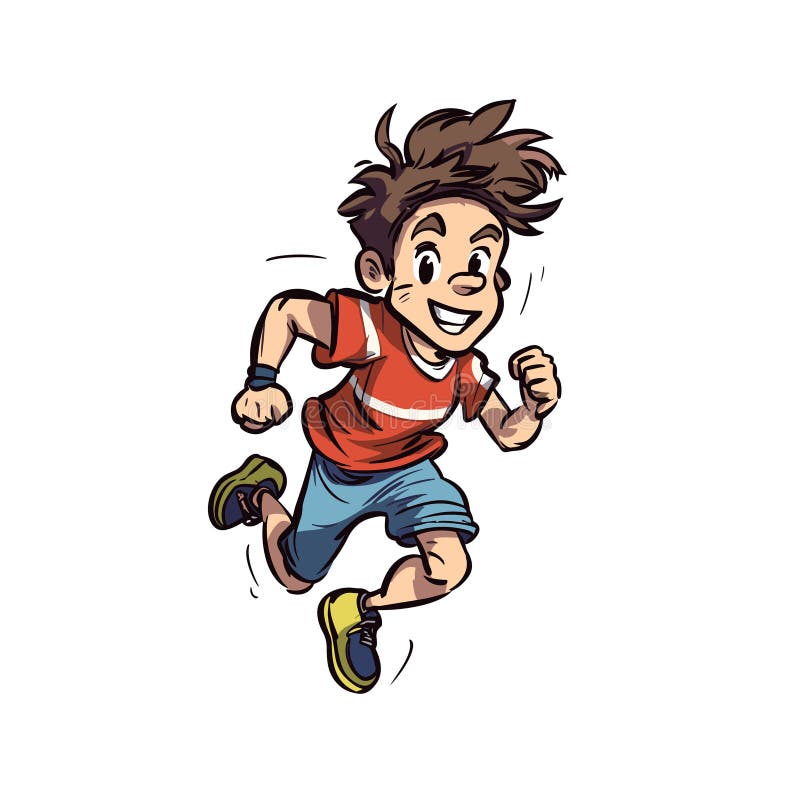 Runner Hand-drawn Illustration. Runner. Vector Doodle Style Cartoon ...