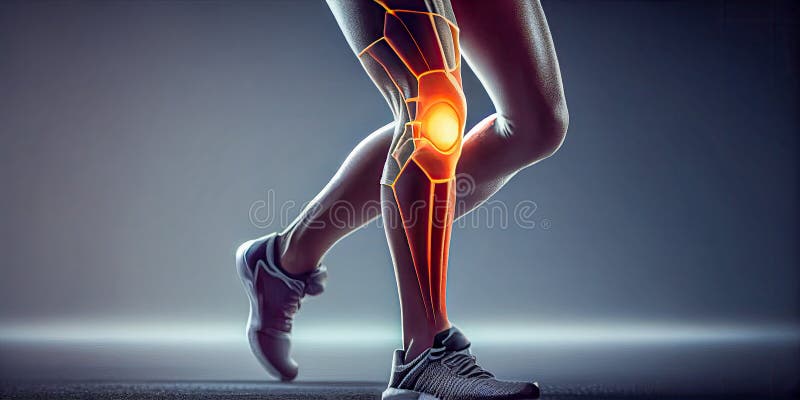 Runner S Knee Injury Doing Sport Stock Illustration - Illustration of ...
