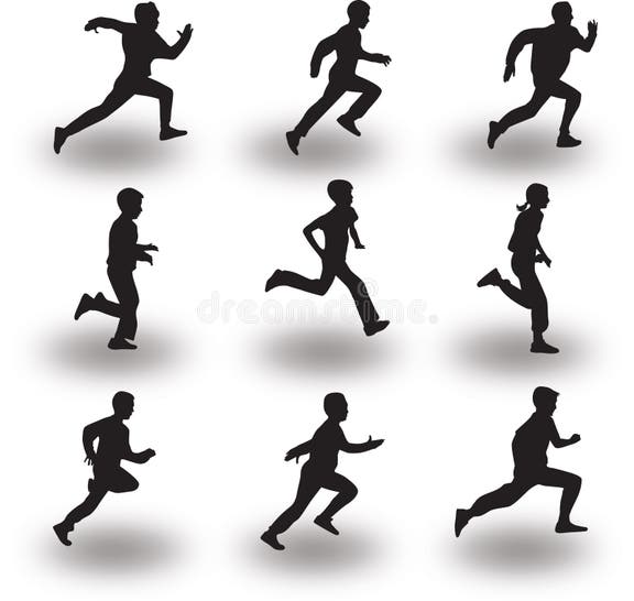 Runner silhouette vector stock vector. Illustration of design - 34190214