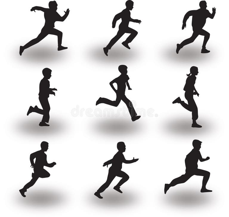 Runner Silhouette Vector Stock Illustrations – 15,604 Runner Silhouette ...