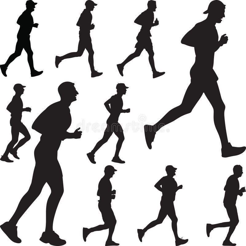 Male Female Speed Runner Silhouette Stock Illustrations – 653 Male ...