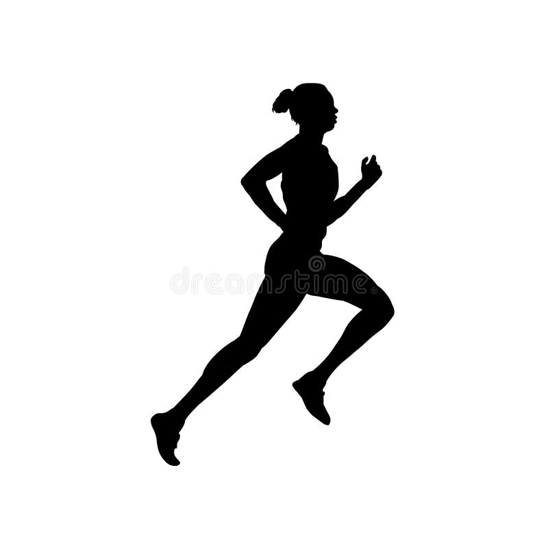 Runner Silhouette - Vector Illustration Stock Vector - Illustration of ...