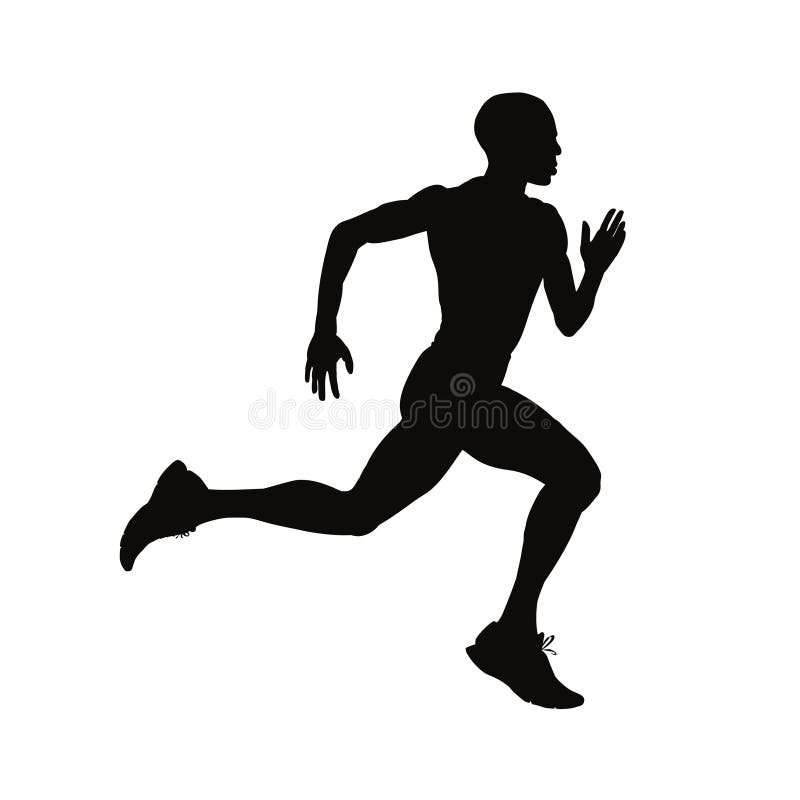 Runner Silhouette - Vector Illustration Stock Vector - Illustration of ...