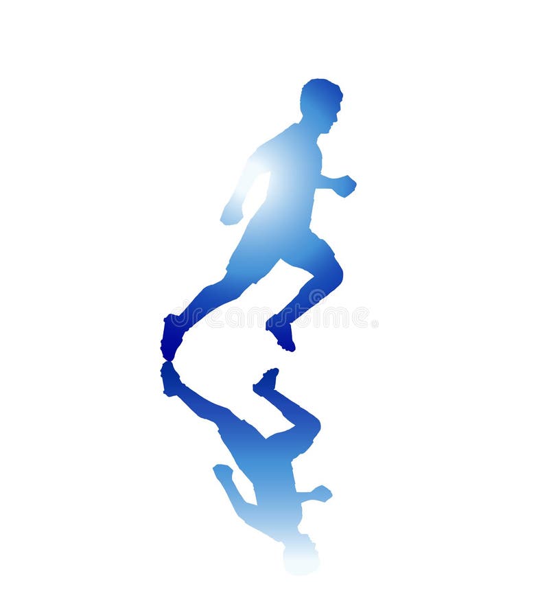 Runner Young Man Running Competition Runner Male Vector Stock Vector ...