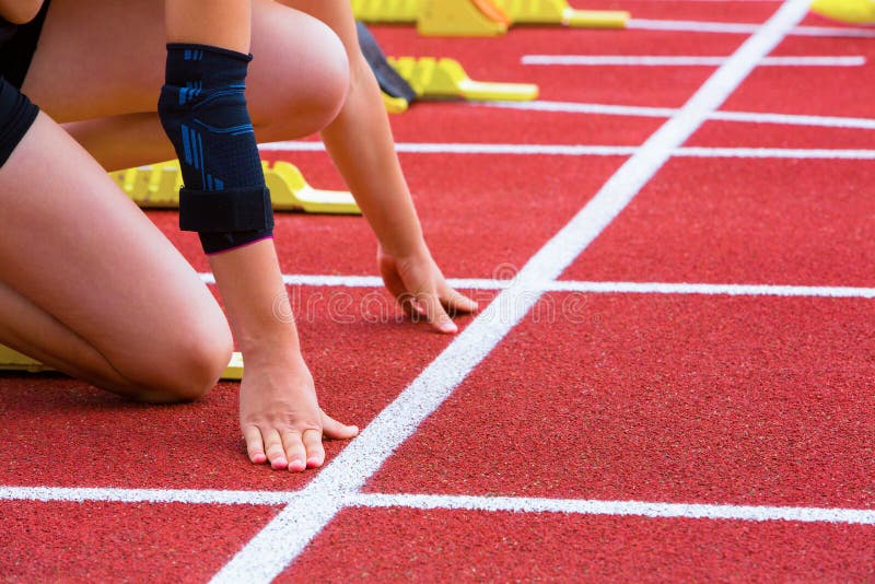 Runner at start line stock photo. Image of challenge - 65986924