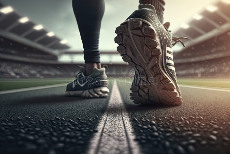 Runner at the Starting Point is Getting Ready for a Challenge from the ...