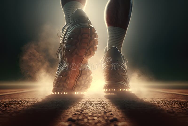 Runner at the Starting Point is Getting Ready for a Challenge from the ...