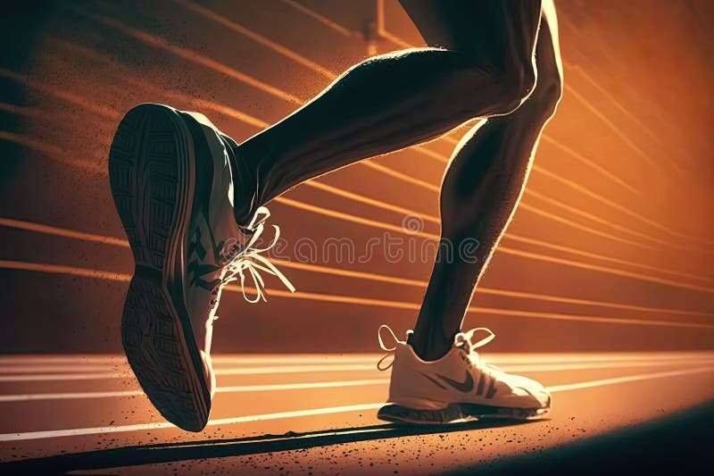 Runner at the Starting Point is Getting Ready for a Challenge from the ...