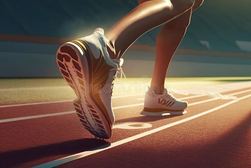 Runner at the Starting Point is Getting Ready for a Challenge from the ...