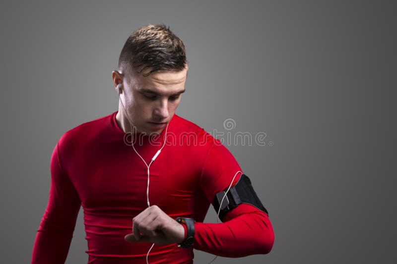 Runner in a studio stock photo. Image of hard, active - 53390646