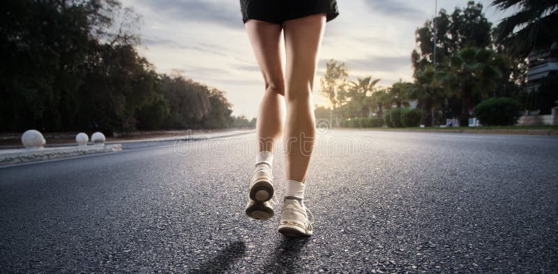 Runner at Sunset in the City Stock Photo - Image of athlete, morning ...