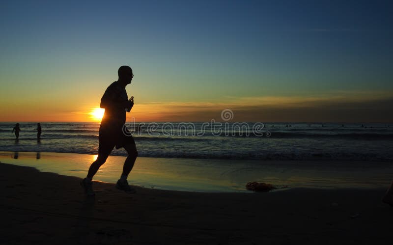 Running Sunset stock photo. Image of copy, hour, active - 1249314