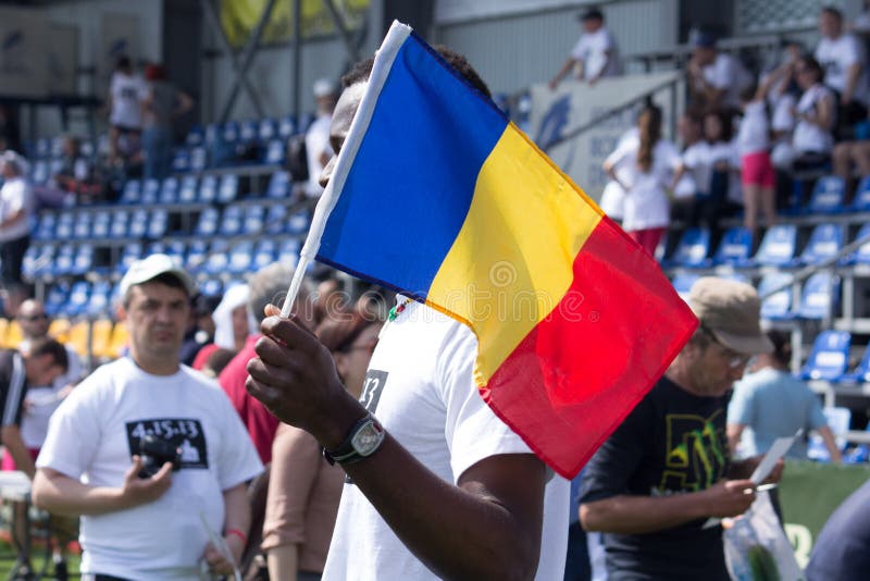 Runner and supporter editorial image. Image of romania - 64167180