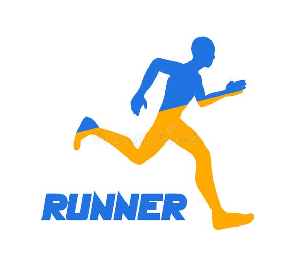 Runner symbol design stock vector. Illustration of yellow - 121734992