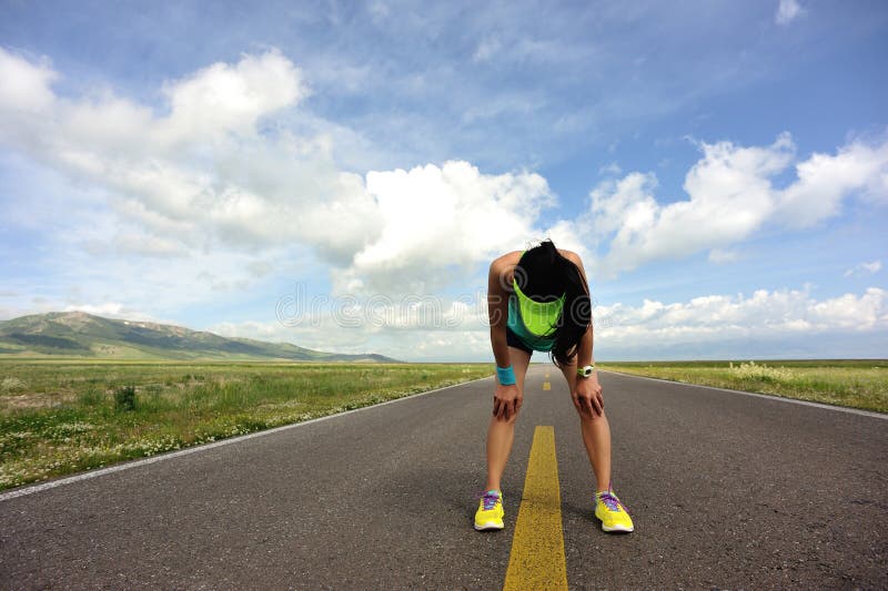 Runner Taking a Rest after Running Seaside Stock Photo - Image of ...