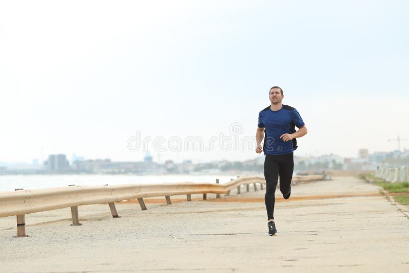 Running Alone stock photo. Image of workout, grass, hill - 11173516
