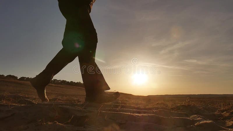 Runner. Two Men Running Along the Beach on the Sand Evening Sunset Sun ...