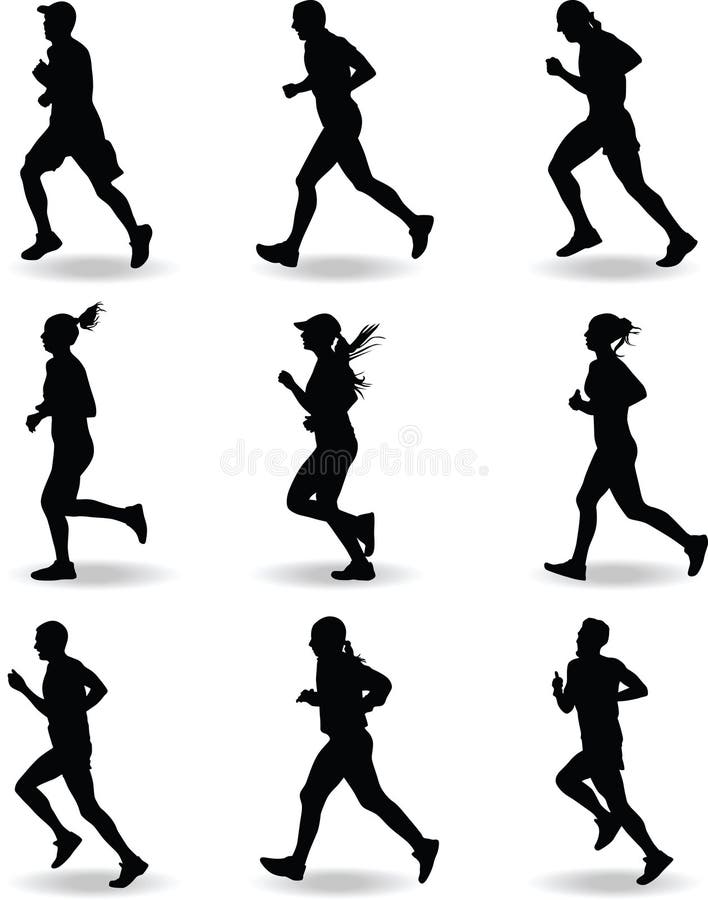 Running Male Female Runner Stock Illustrations – 2,534 Running Male ...
