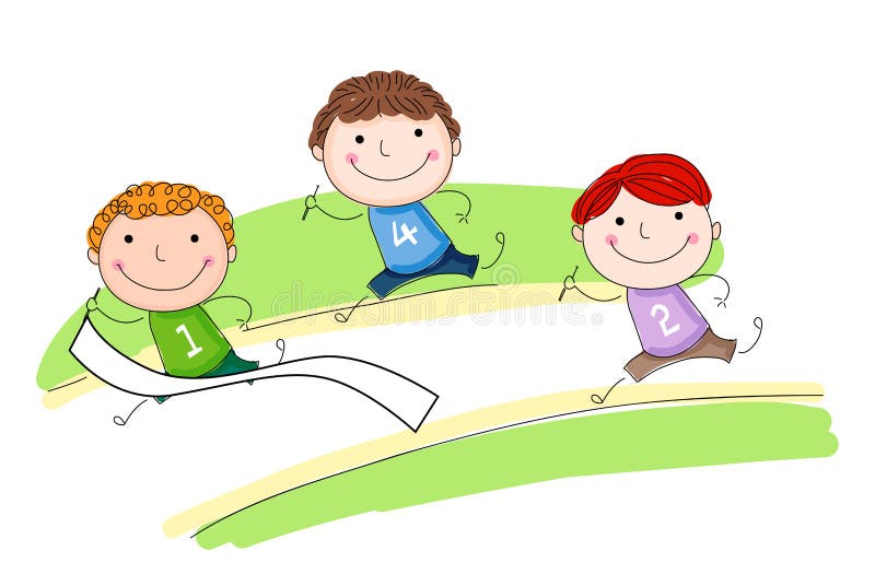 Winning the race stock illustration. Illustration of celebrate - 11074304