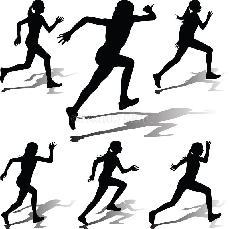 Runner woman vector stock vector. Illustration of athlete - 94848855