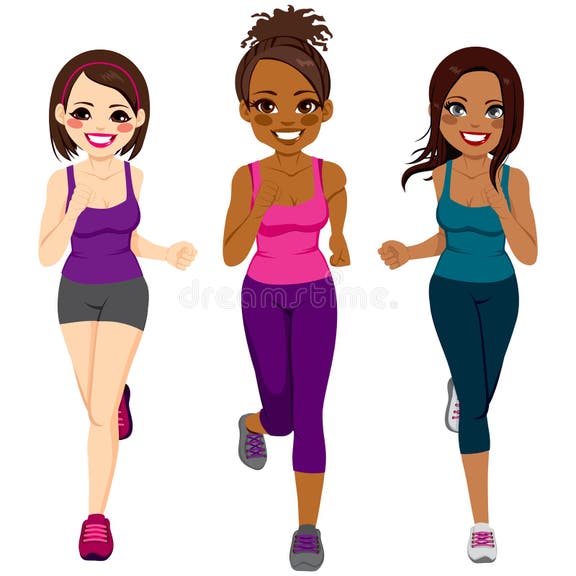 Cute Cartoon Marathon Runner Girl Stock Illustrations – 467 Cute ...