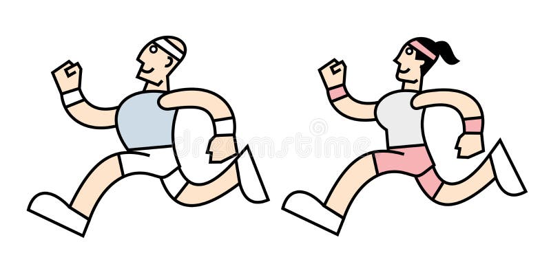 The Runners stock illustration. Illustration of runners - 77785681