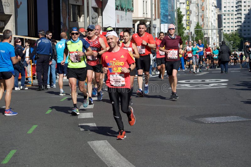 Runners in the Madrid Marathon Editorial Image - Image of sport ...