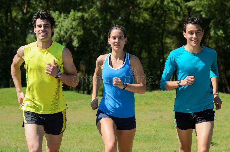 Runners Outdoors stock image. Image of athletes, health - 25015195