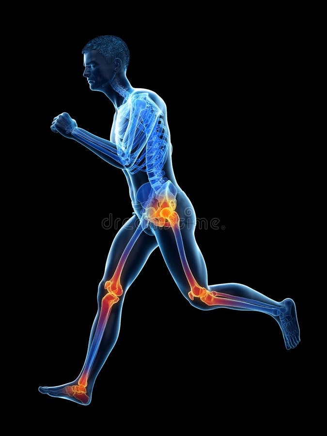 A runners painful joints stock illustration. Illustration of rheumatism ...