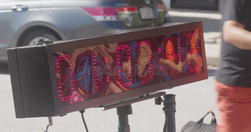 Runners Pass by Digital Timer at Finish Line of 5K Race Stock Video ...