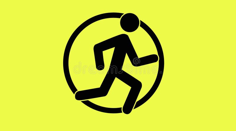 Runners or Race Icon. Vector Isolated Editable Flat Illustration of a ...