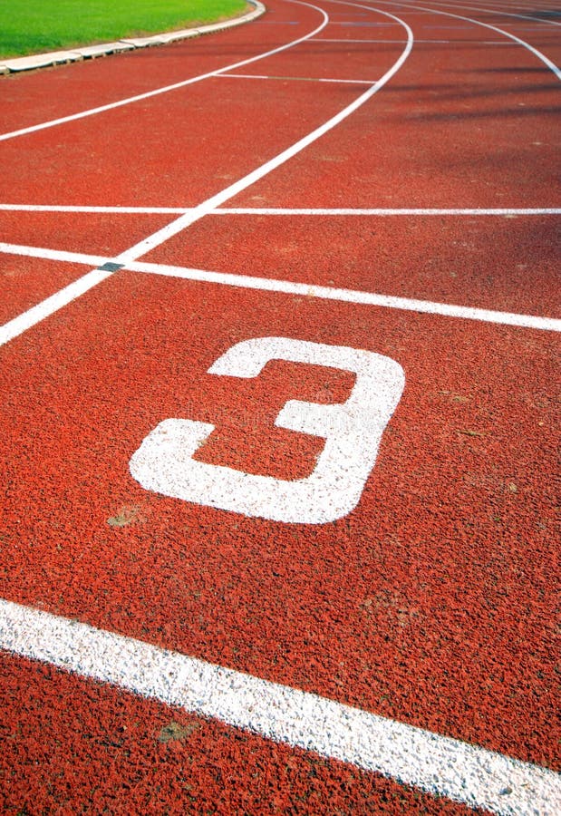 Runners Racetrack Surrounded by Trees Stock Photo - Image of ...
