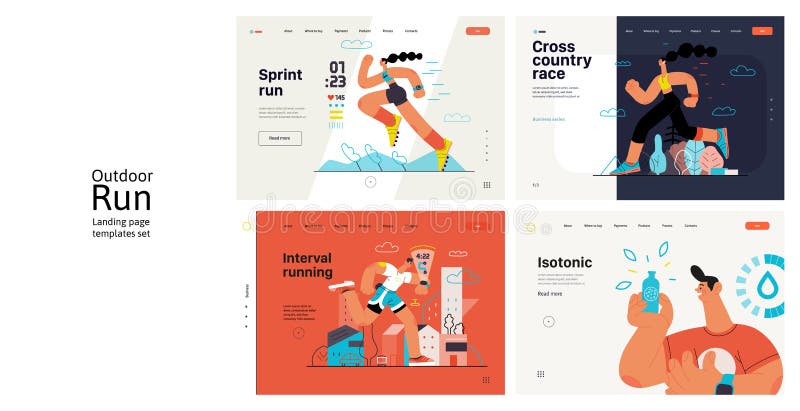 Runners - a Set of Website Templates of Running and Exercising Outside ...