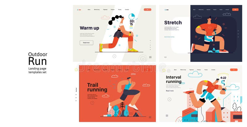 Runners - a Set of Website Templates of Running and Exercising Outside ...