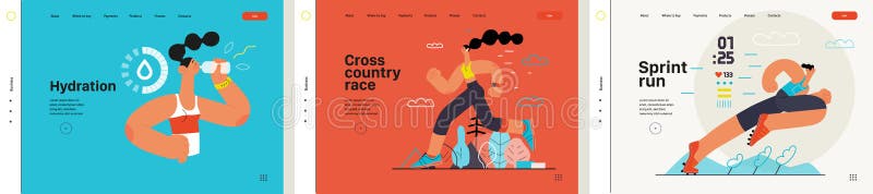 Runners - a Set of Website Templates of Running and Exercising Outside ...