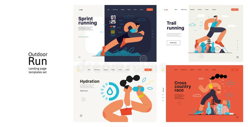 Runners - a Set of Website Templates of Running and Exercising Outside ...