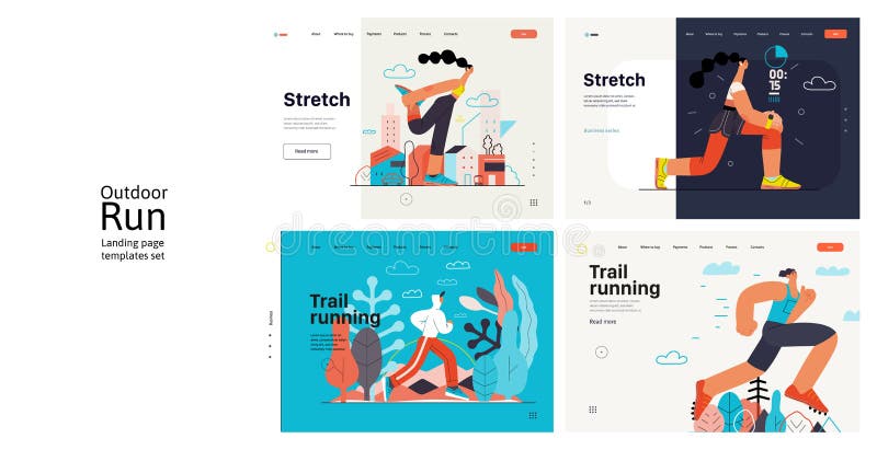 Runners - a Set of Website Templates of Running and Exercising Outside ...