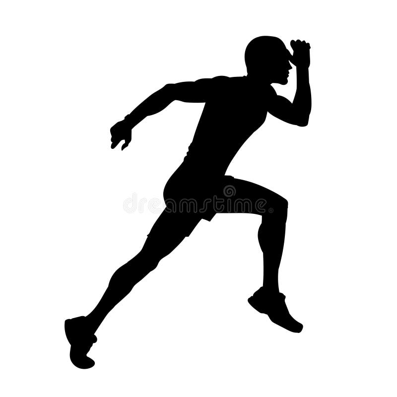 Runners Silhouette Vector Art Stock Vector - Illustration of graphic ...