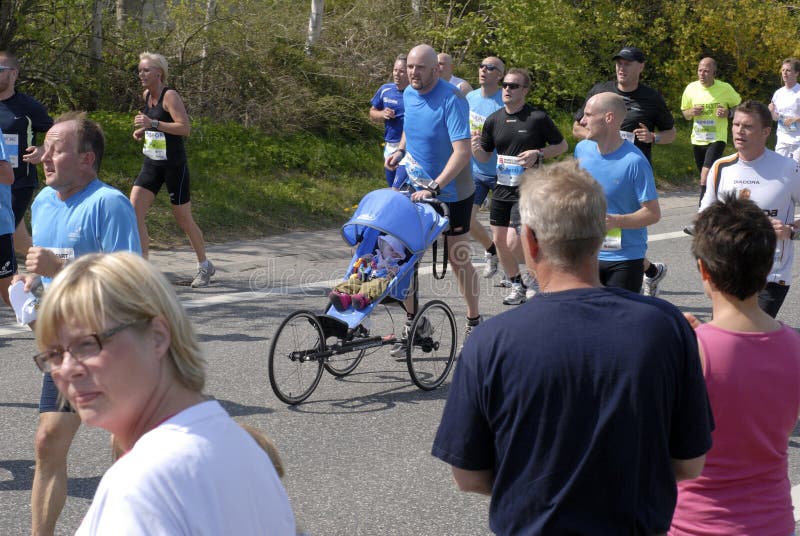 Runners and stroller editorial stock photo. Image of event - 19460873