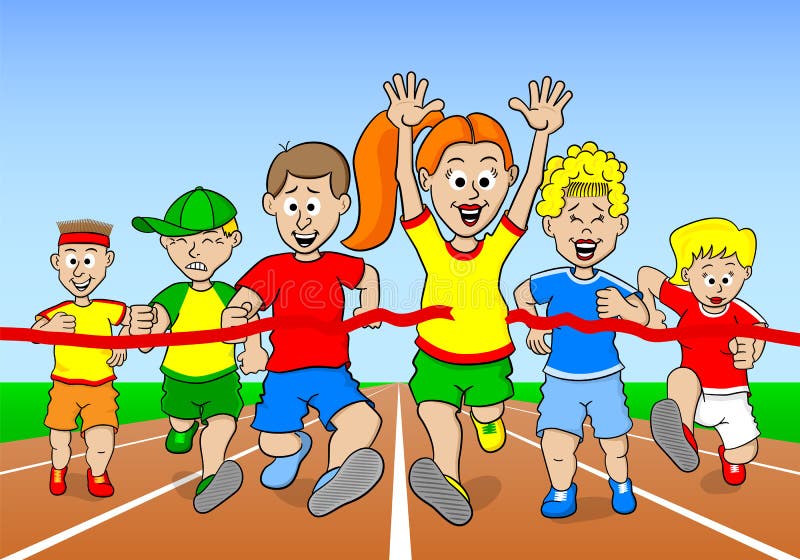 Runners and winner stock vector. Illustration of fitness - 36560932