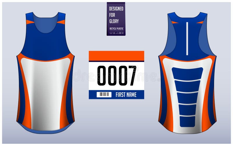 Running Shirt Design Template, Tank Top Jersey Mockup for Athlete ...