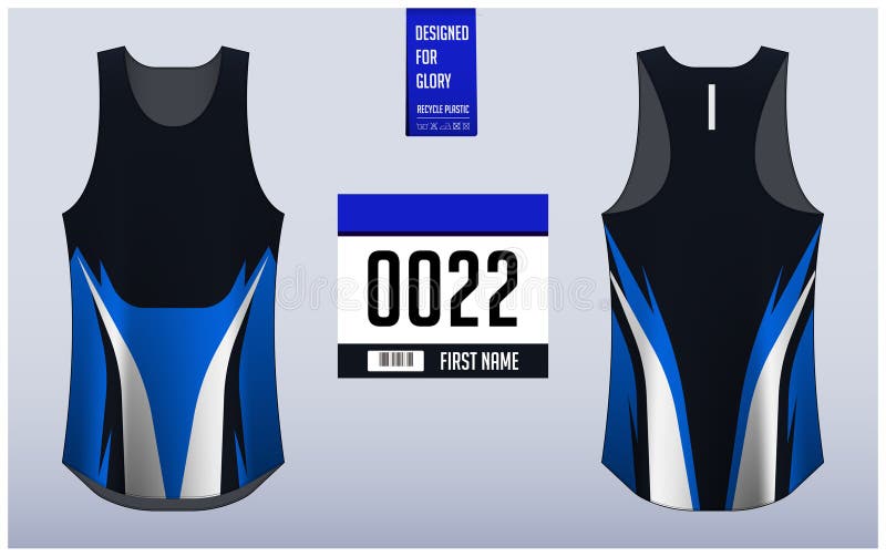 Running Shirt Design Template, Tank Top Jersey Mockup for Athlete ...