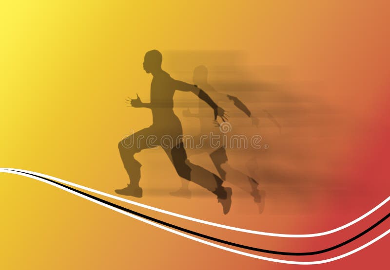 Superhuman Speed Runner stock illustration. Illustration of flame ...
